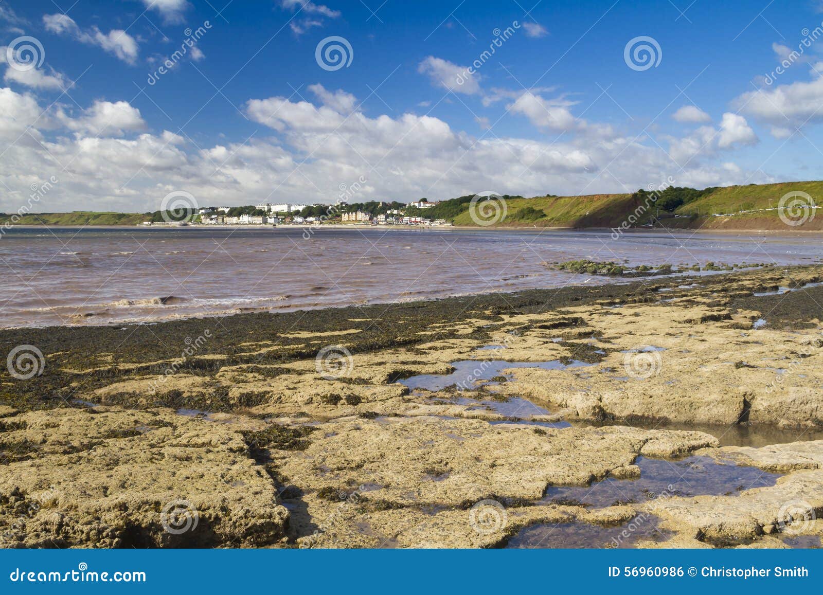 Filey stock photo. Image of brigg, blue, sands, coastal - 56960986
