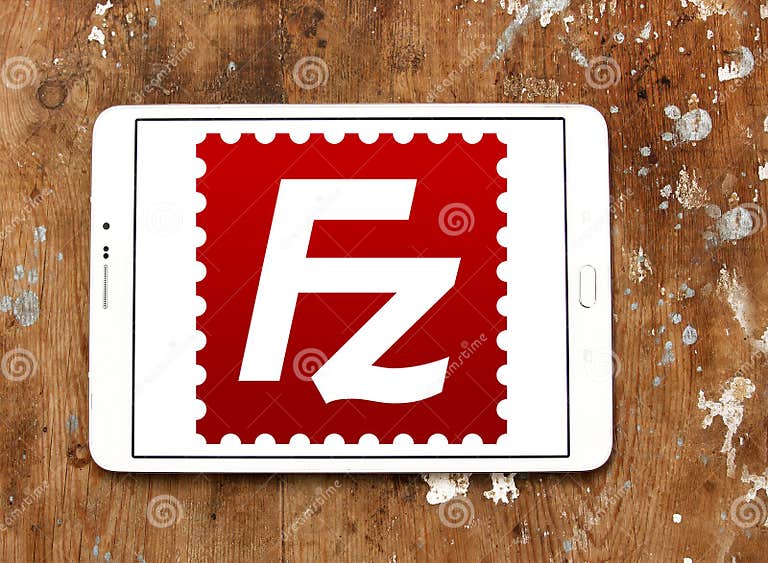 FileZilla application logo editorial stock photo. Image of ...
