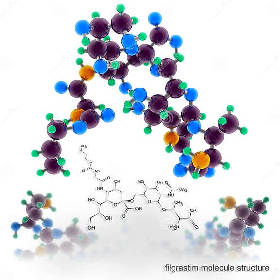 Filgrastim Molecule Structure Stock Illustration - Illustration of ...