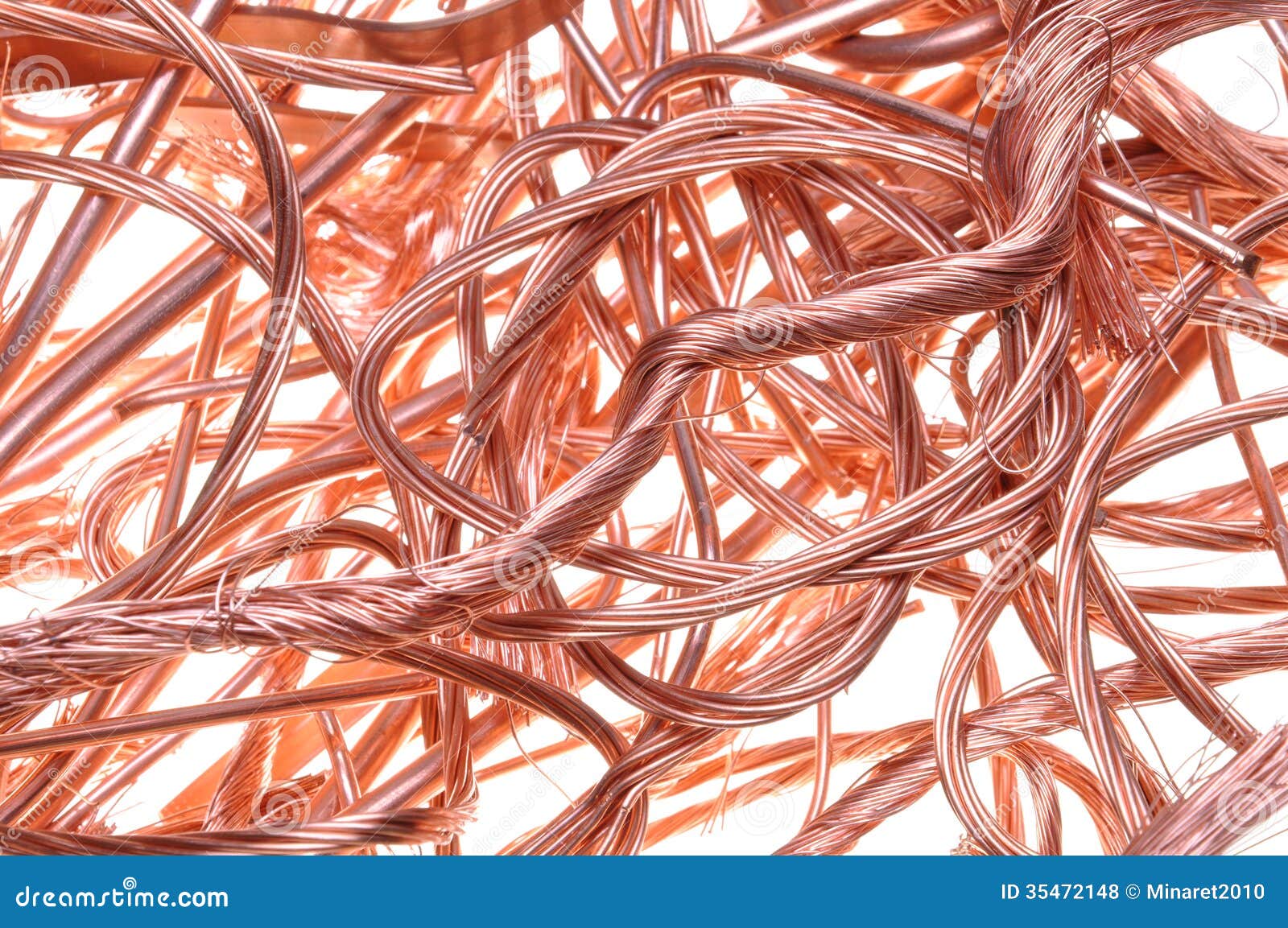 Fili di rame del residuo fotografia stock. Immagine di particolare ...