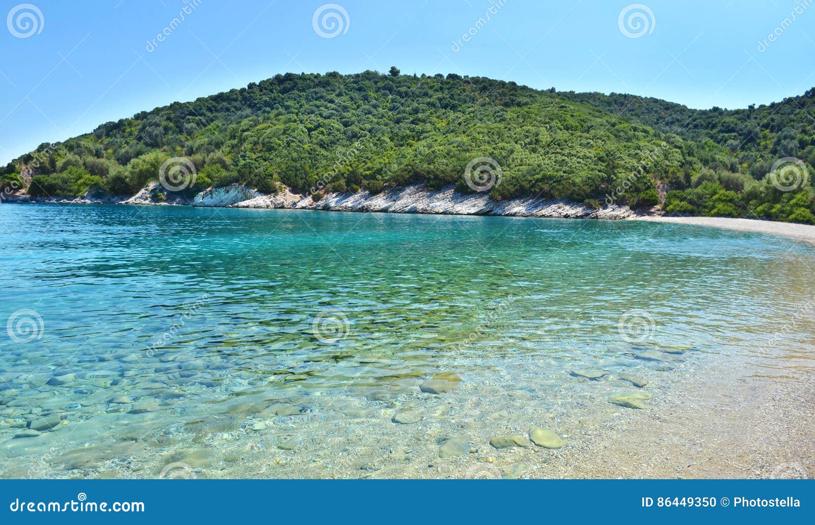 Filiatro Strand Ithaca Grekland Arkivfoto - Bild av liggande, grekland ...