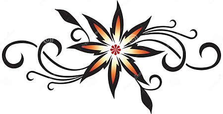 Filigree Abstract Flower Design Stock Vector - Illustration of ...