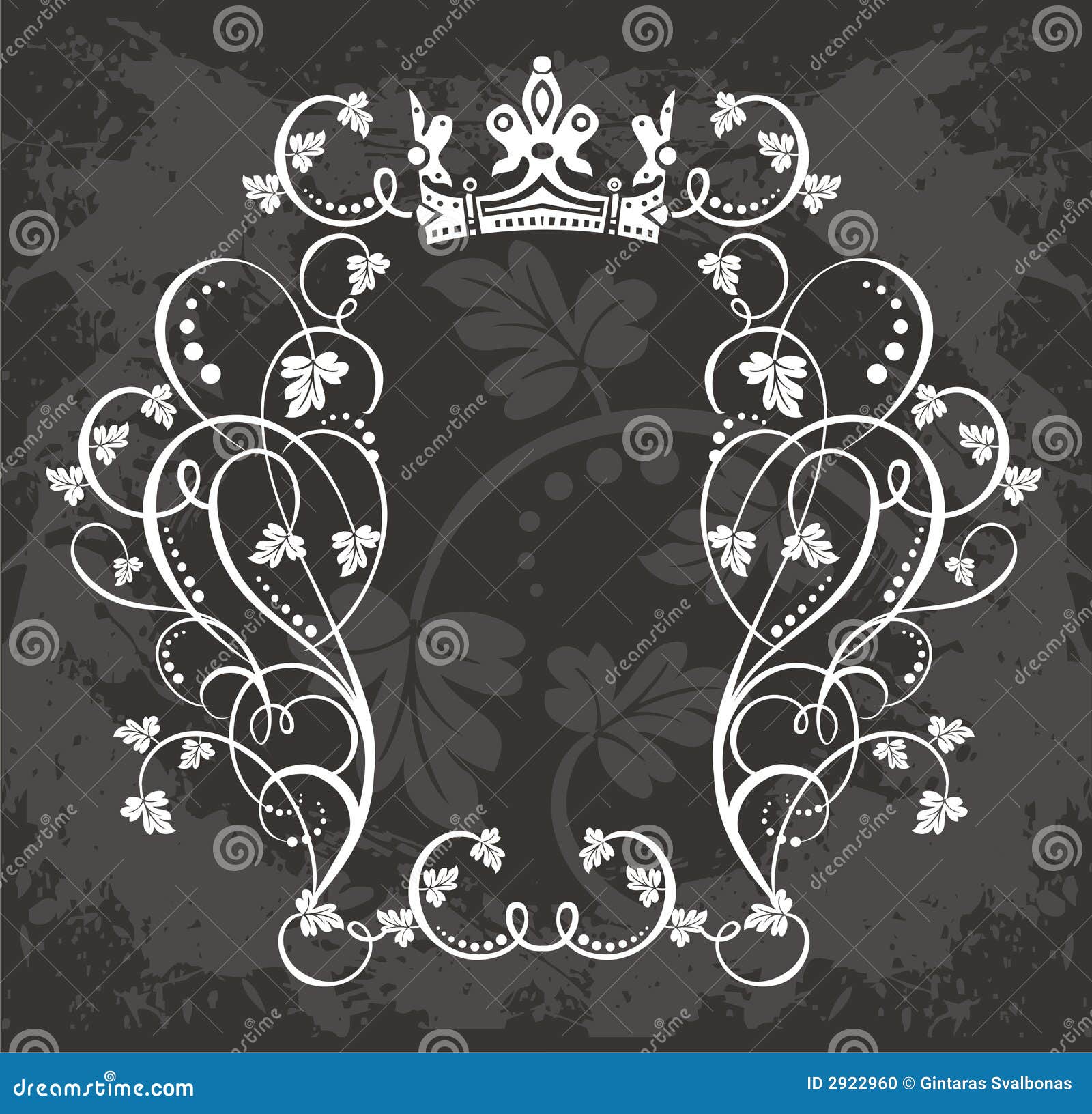 Filigree Border with Floral Stock Vector - Illustration of text, white ...