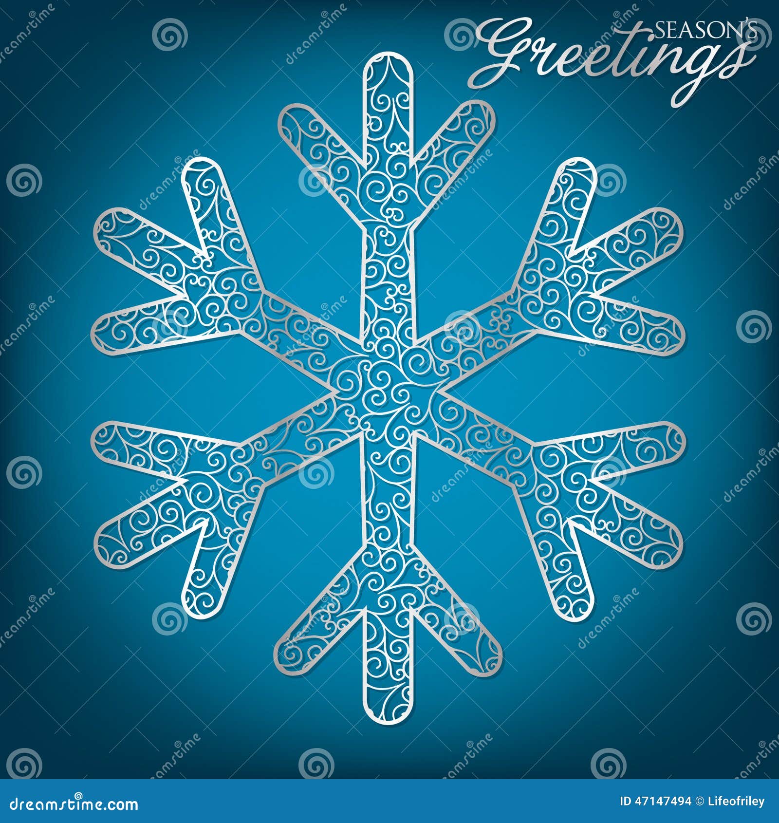 Filigree Decoration Card stock vector. Illustration of gift - 47147494