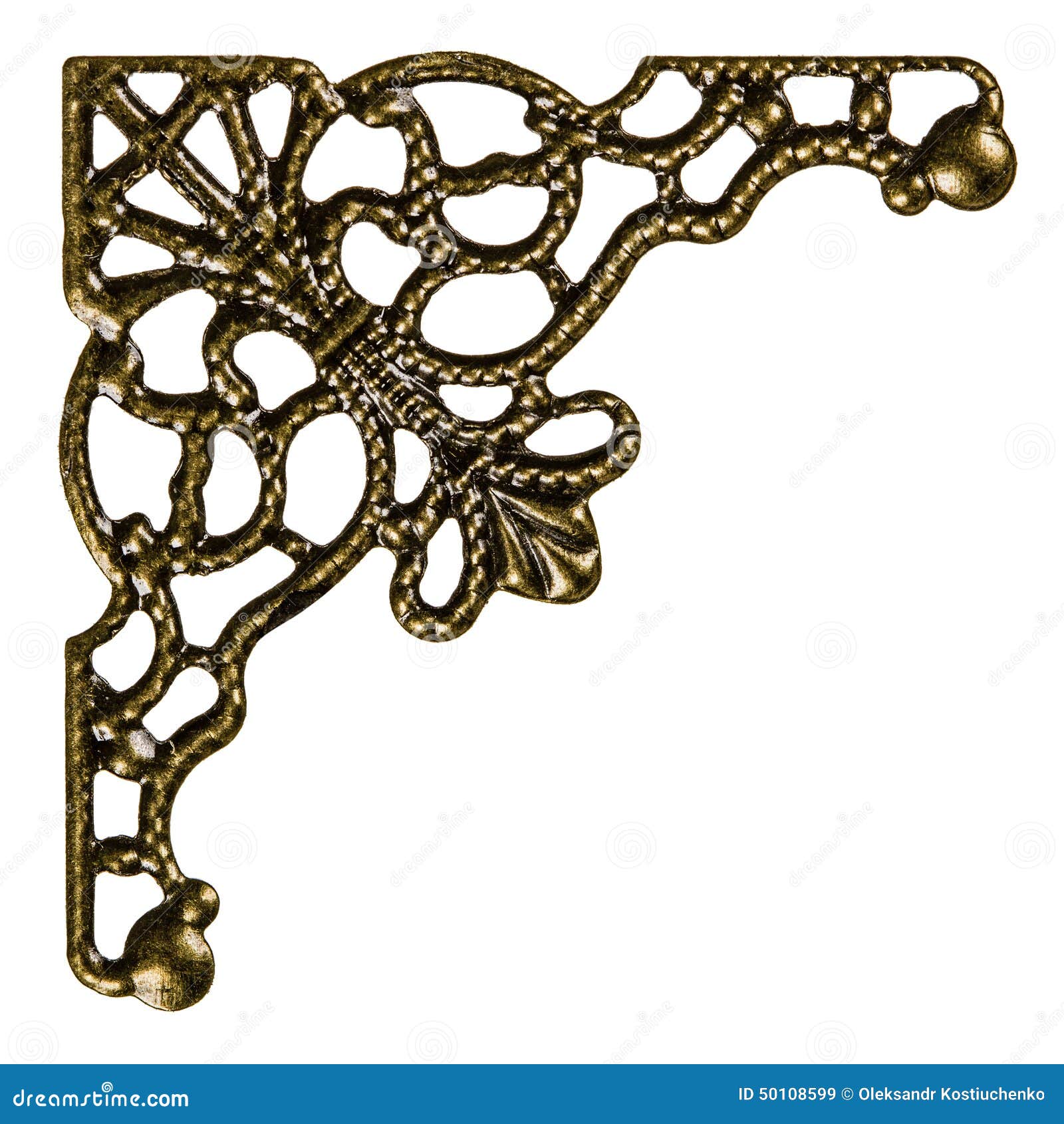 Filigree, Decorative Element for Manual Work, Isolated on White Stock ...