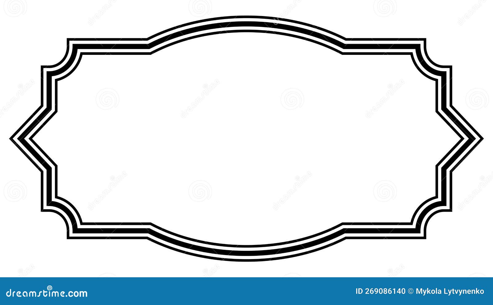 Filigree Frame Border, Vintage Frame Decorative Border Simple Outline ...