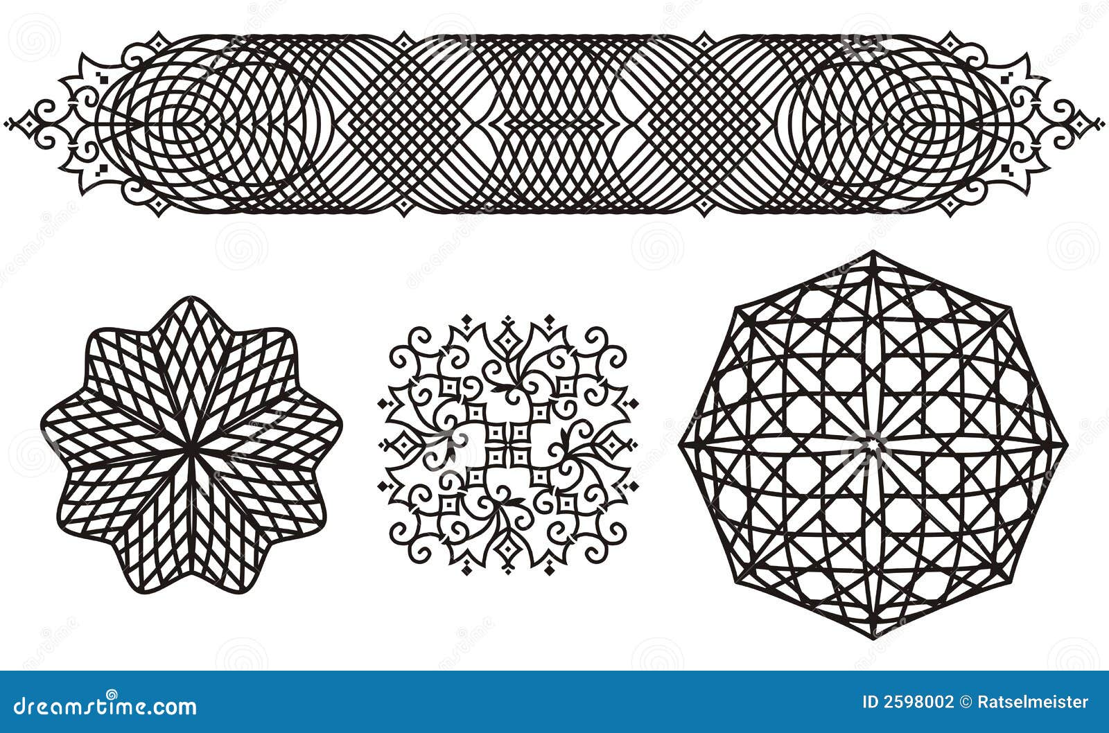 Interlaced Ornaments Stock Illustrations – 348 Interlaced Ornaments ...