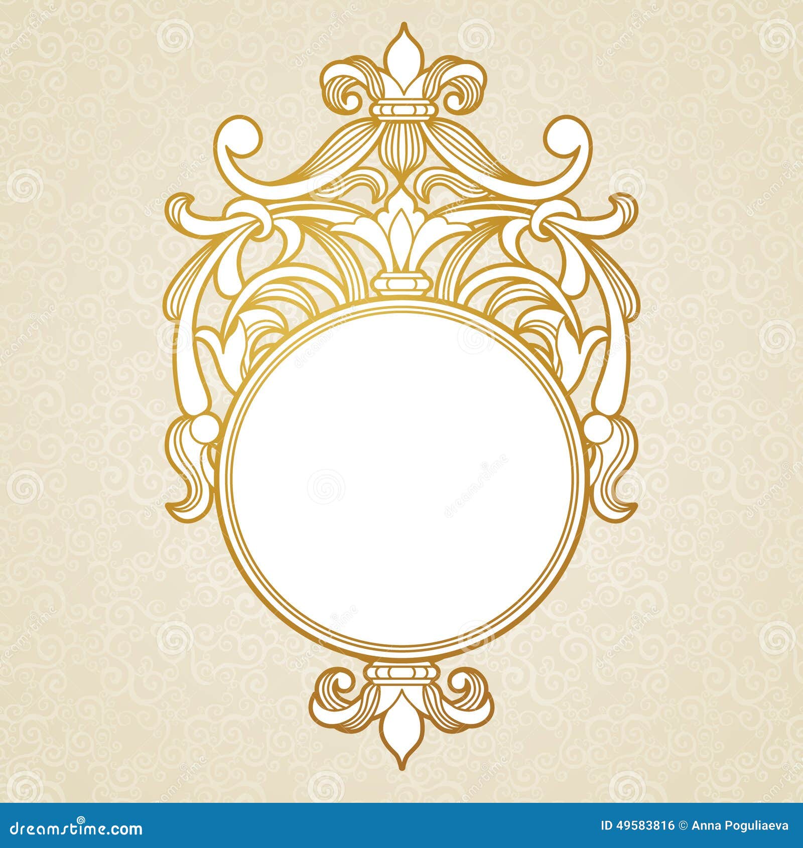 Filigree Vector Frame in Victorian Style. Stock Vector - Illustration ... Filigree Vector Frame in Victorian Style. Stock Vector - Illustration ...