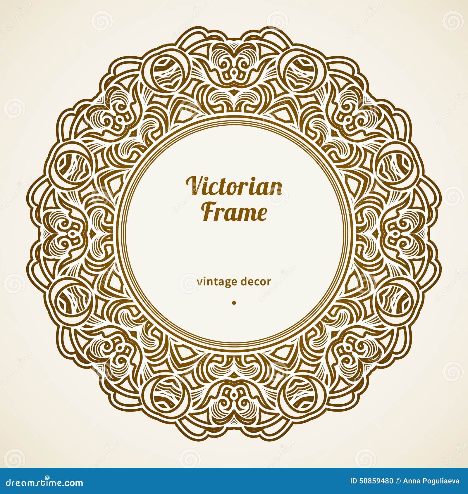 Filigree Vector Frame in Victorian Style. Stock Vector - Illustration ...