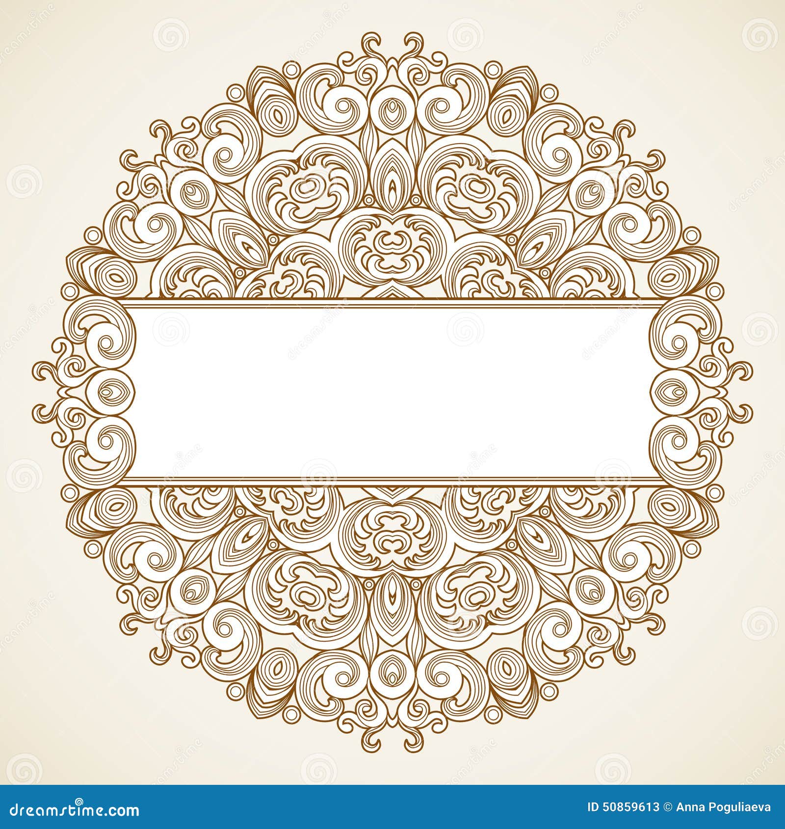 Filigree Vector Frame in Victorian Style. Stock Vector - Illustration ...