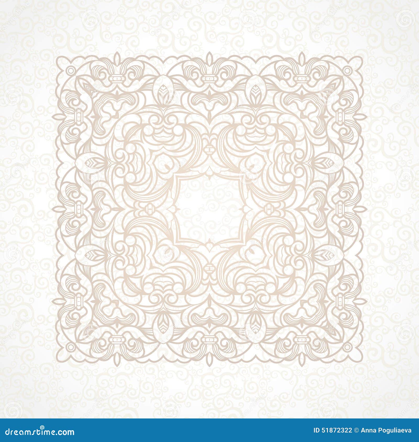 Filigree Vector Pattern in Victorian Style. Stock Vector - Illustration ...