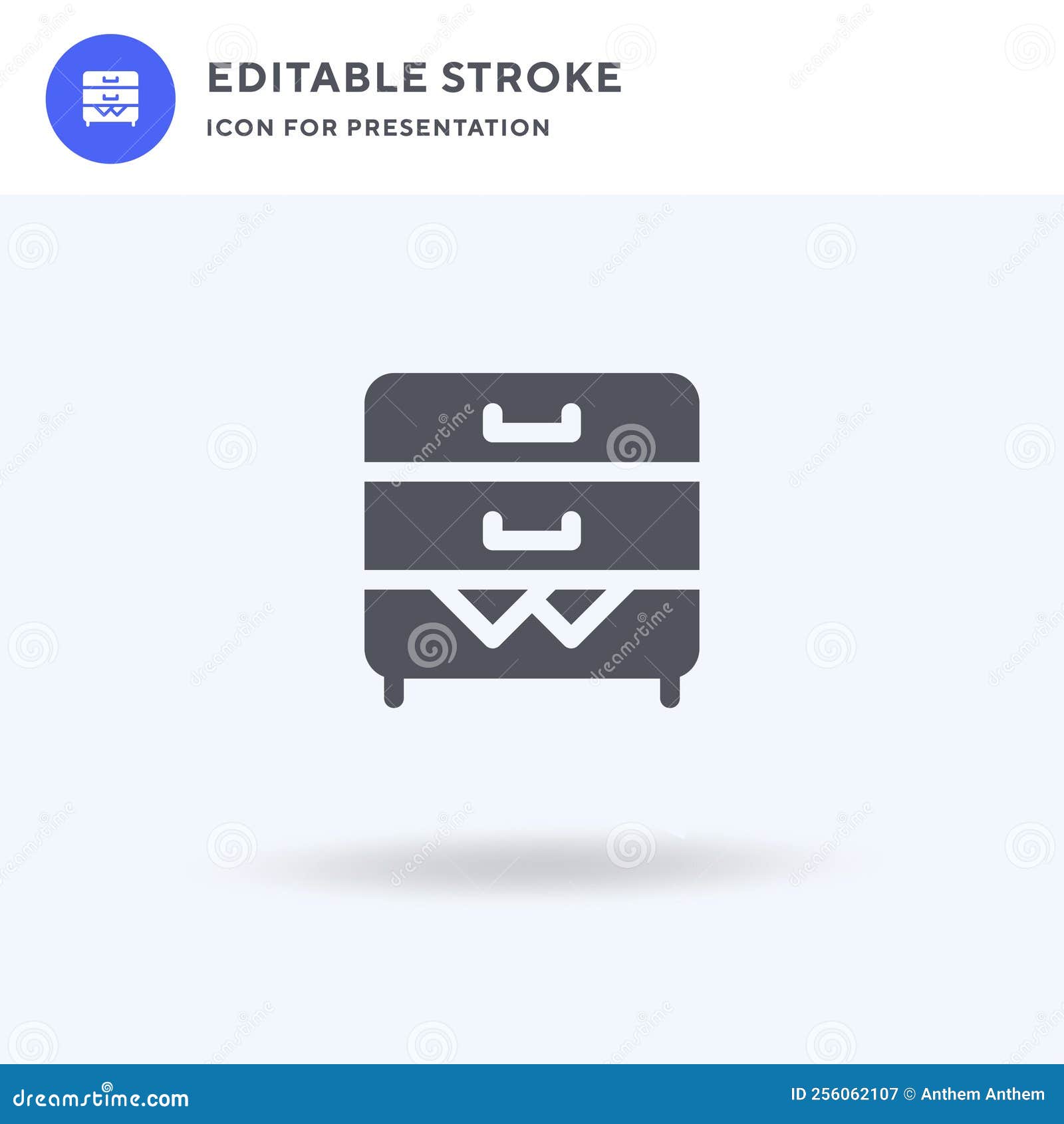 Filing Cabinet Icon Vector, Filled Flat Sign, Solid Pictogram Isolated on White, Logo ...