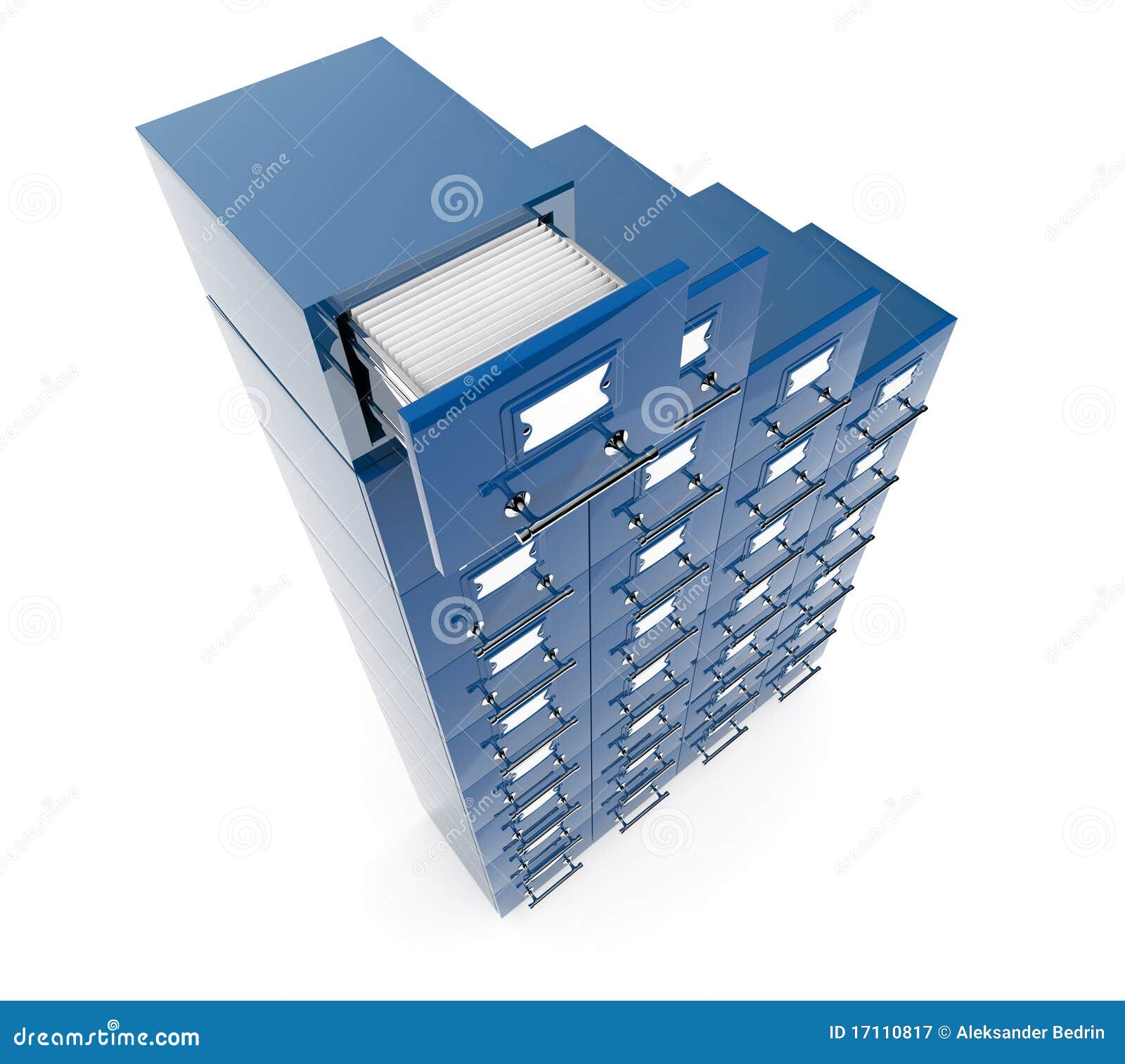 Filing Cabinet Isolated On White Background. 3d Illustration Royalty ...