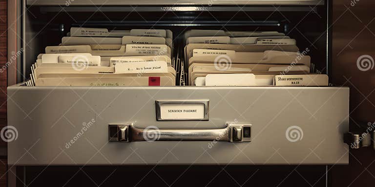 A Filing Cabinet with Labeled Folders Containing Importan Created with ...