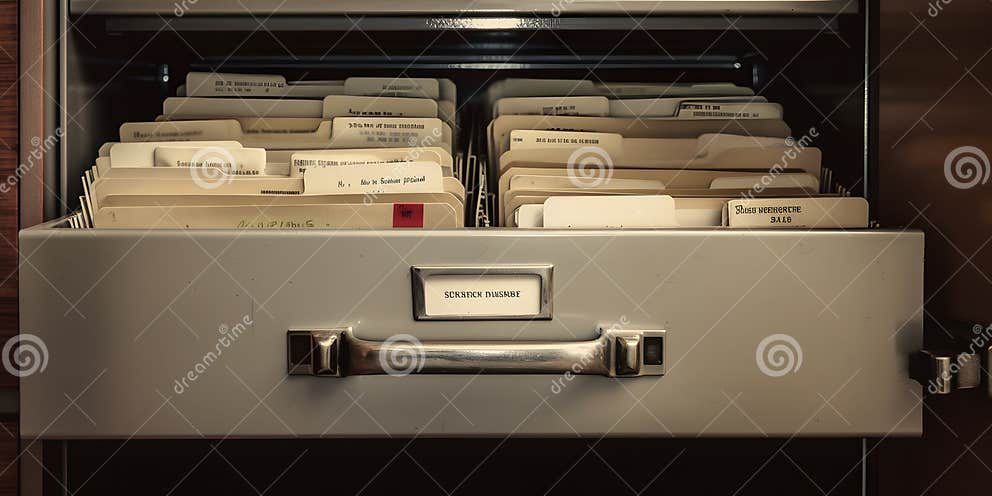 A Filing Cabinet with Labeled Folders Containing Importan Created with ...