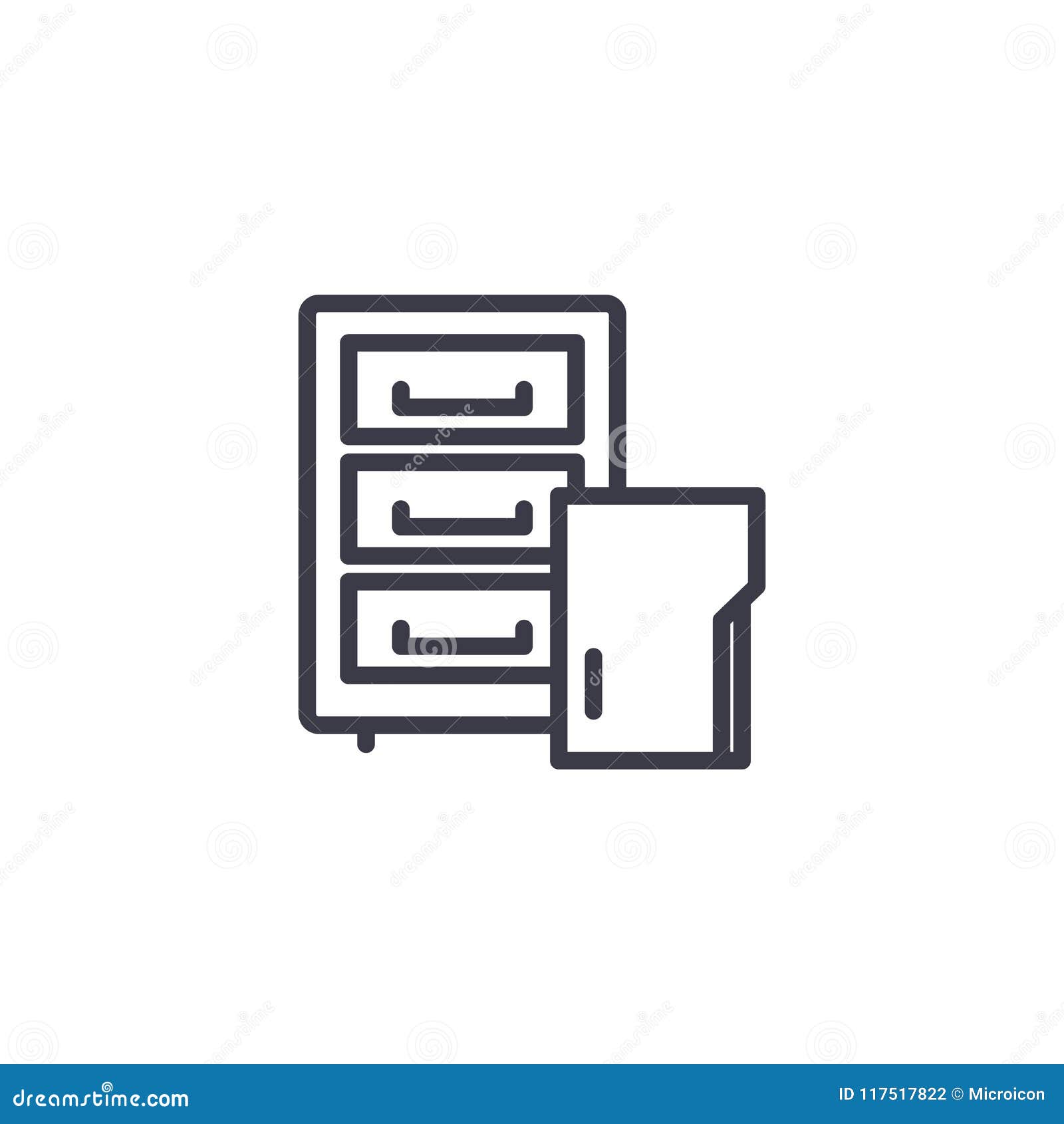 Filing Cabinet Linear Icon Concept. Filing Cabinet Line Vector Sign ... Filing Cabinet Linear Icon Concept. Filing Cabinet Line Vector Sign ...