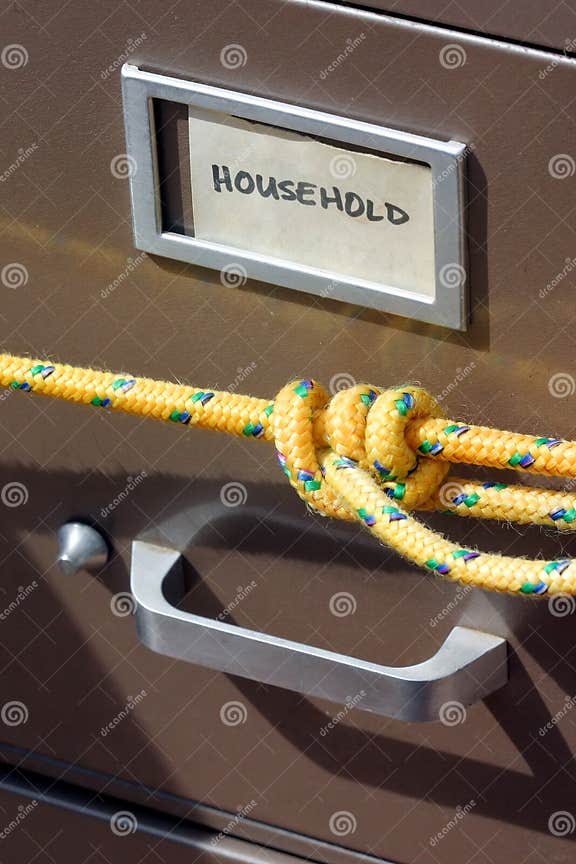 Filing Cabinet Tied Shut stock image. Image of files, secure - 3022413