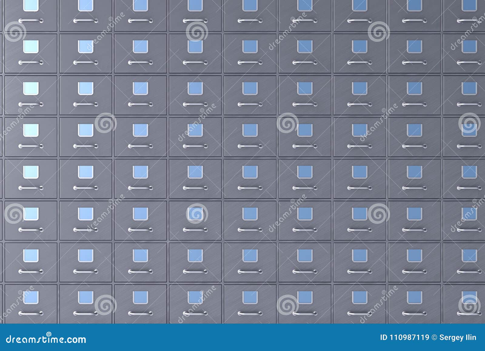 Filing Cabinet on White Background. Isolated 3D Illustration Stock ...