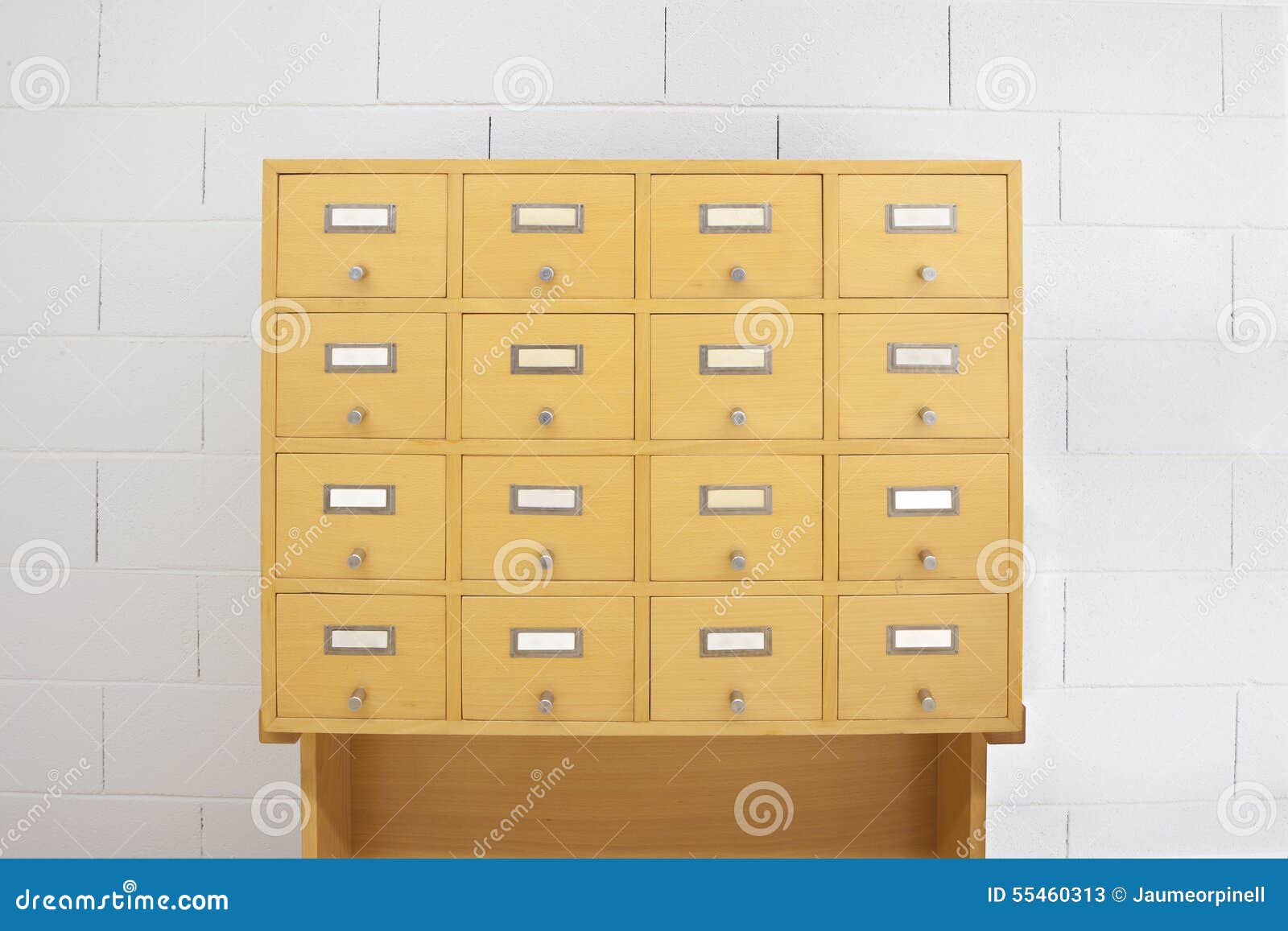 Filing Cabinet Wood- Front View Stock Image - Image of catalog ...