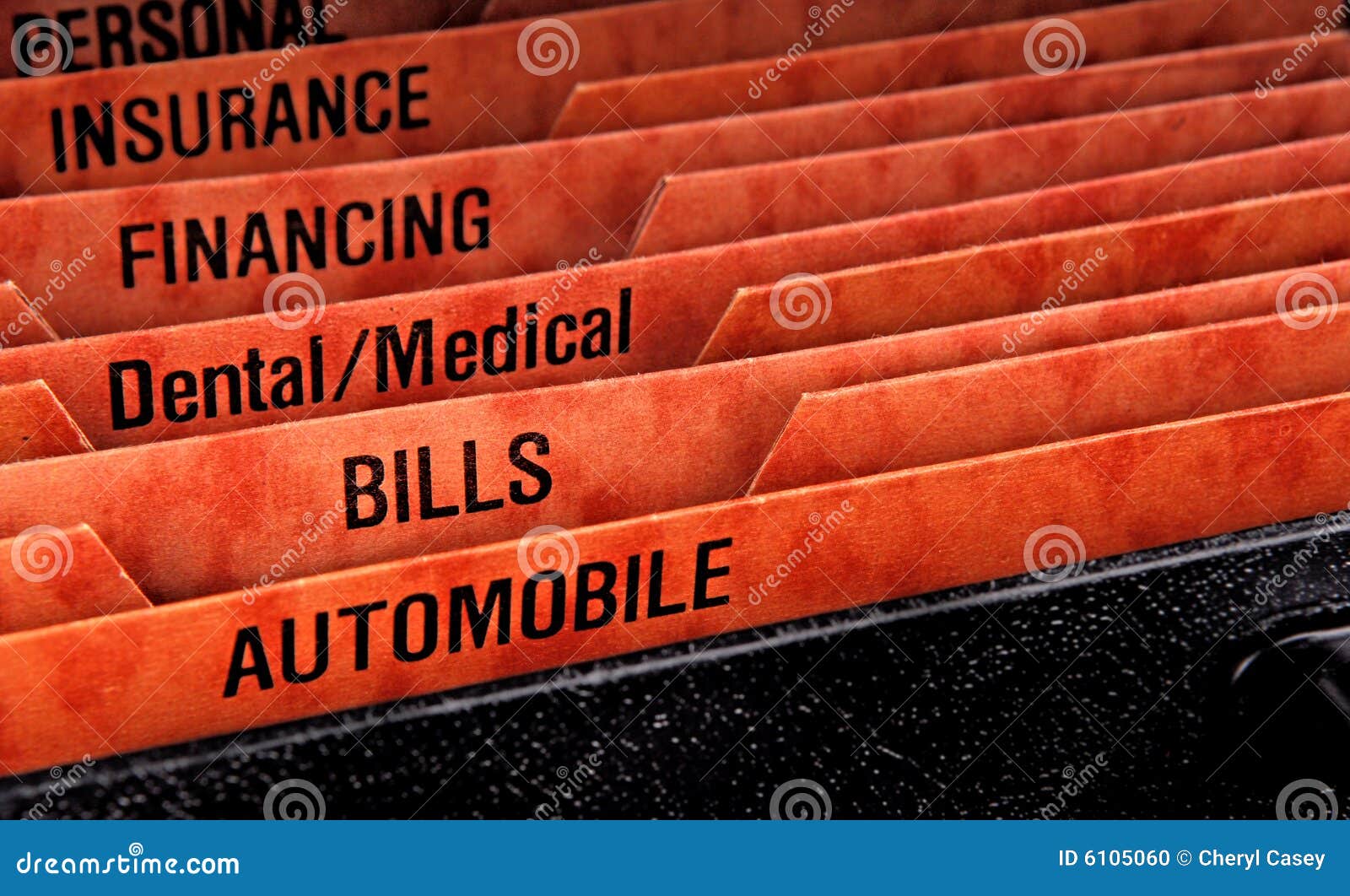 Filing folders for bills stock photo. Image of folder - 6105060