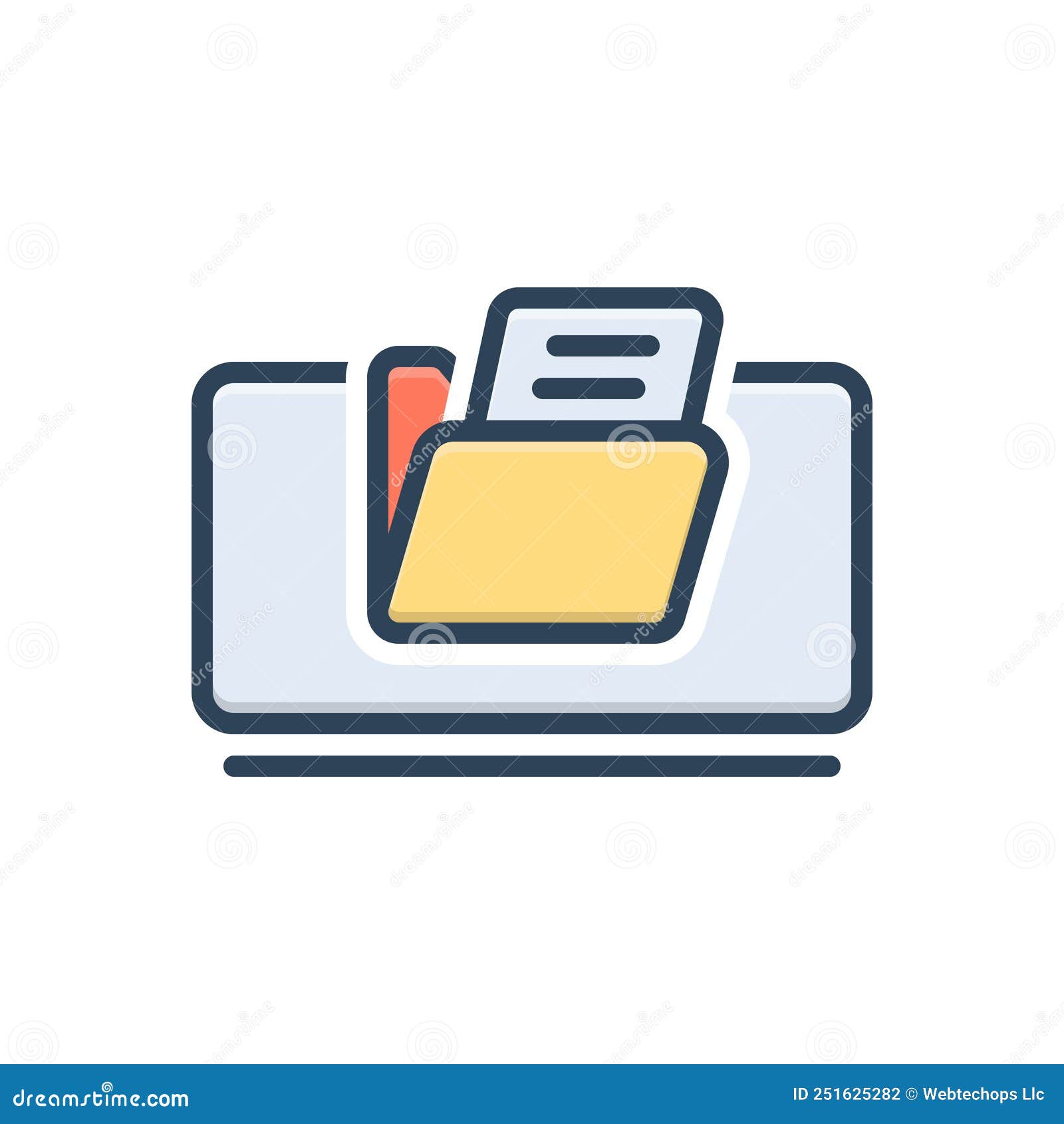 Color Illustration Icon for Filing, Folder and Archives Stock Vector ...