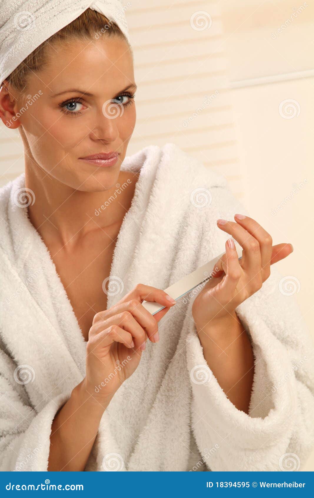 Filing nails stock image. Image of towel, finger, nails - 18394595