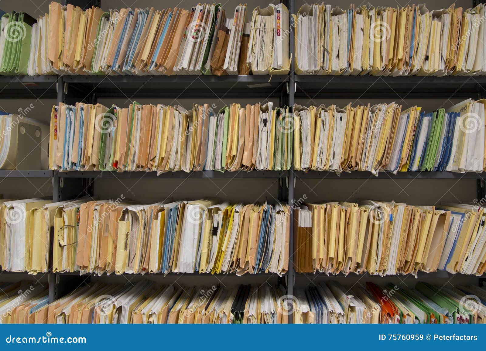 Filing records stock image. Image of information, history - 75760959