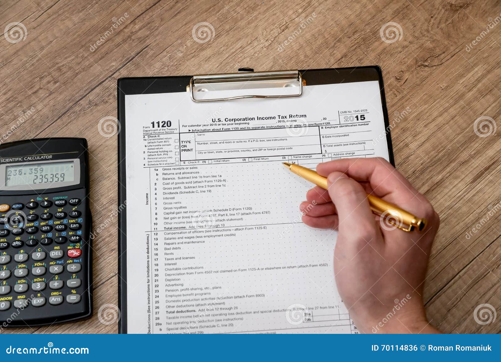 Filing tax form 1120 editorial photo. Image of 1120, calculate - 70114836