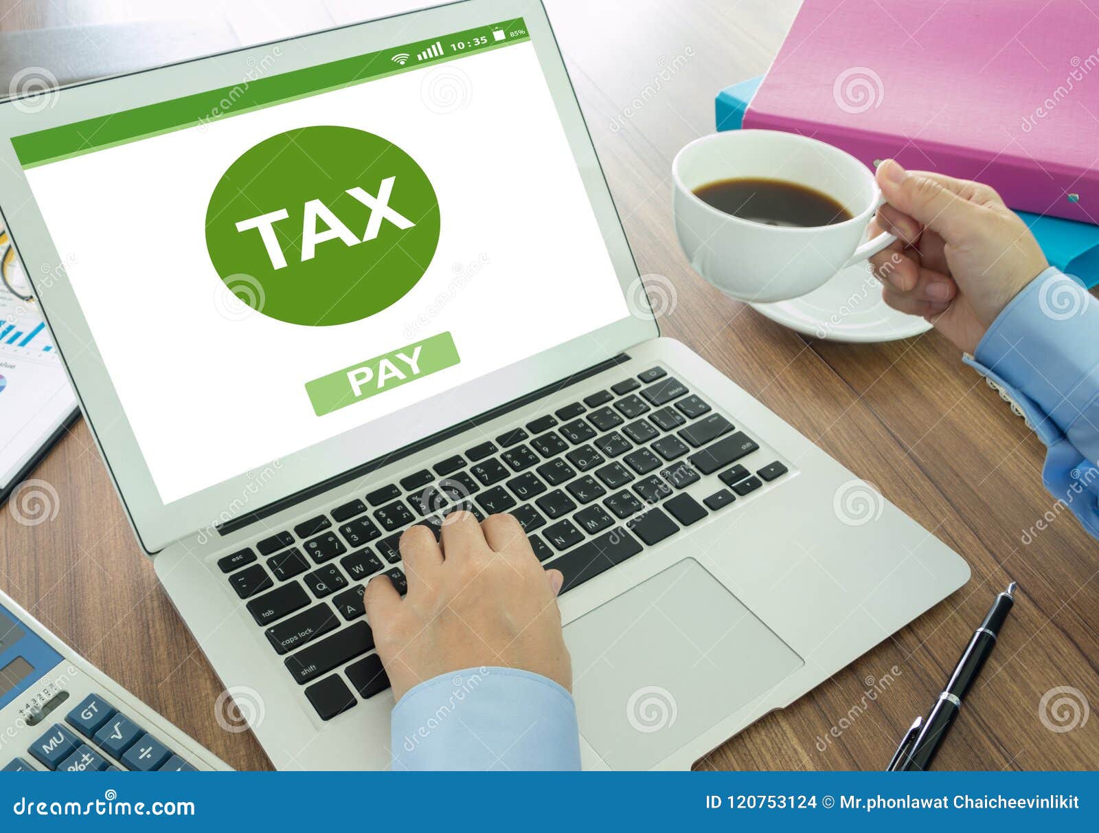 Filing taxes online stock photo. Image of line, audit - 120753124
