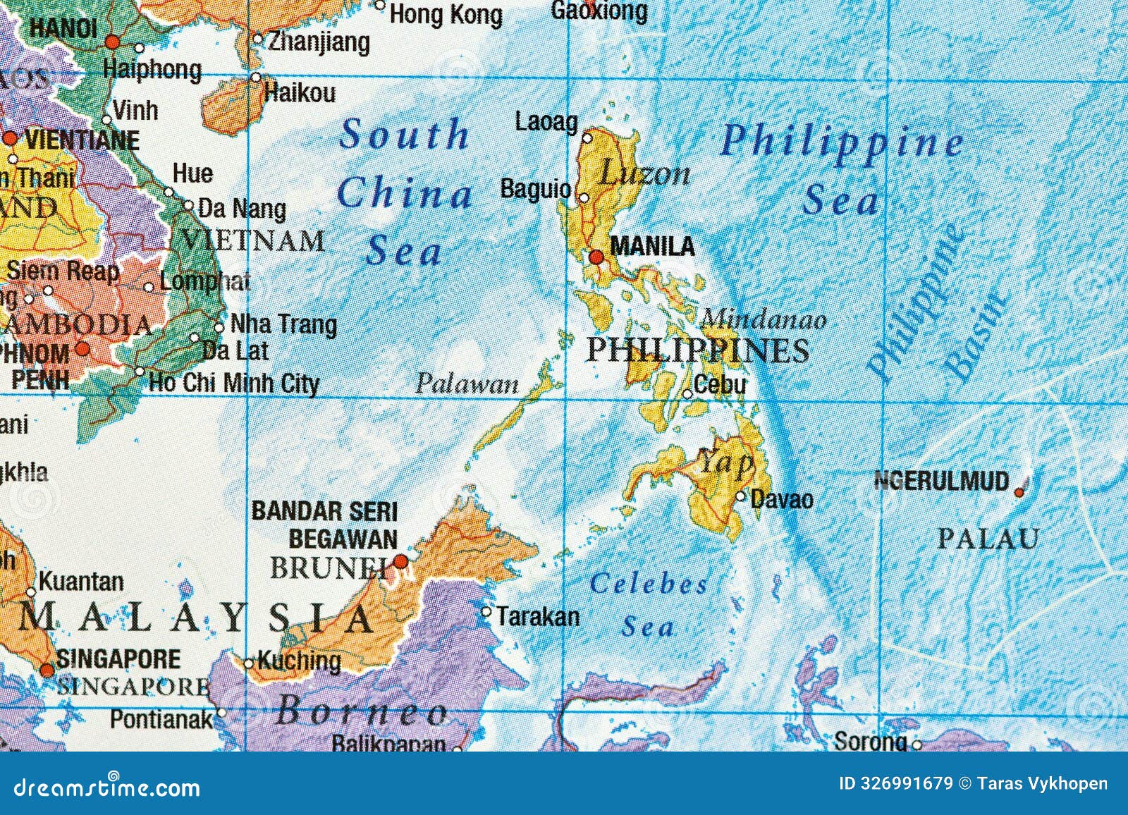 Filipinas En El Mapa Del Mundo Imagen de archivo - Imagen de islas ...