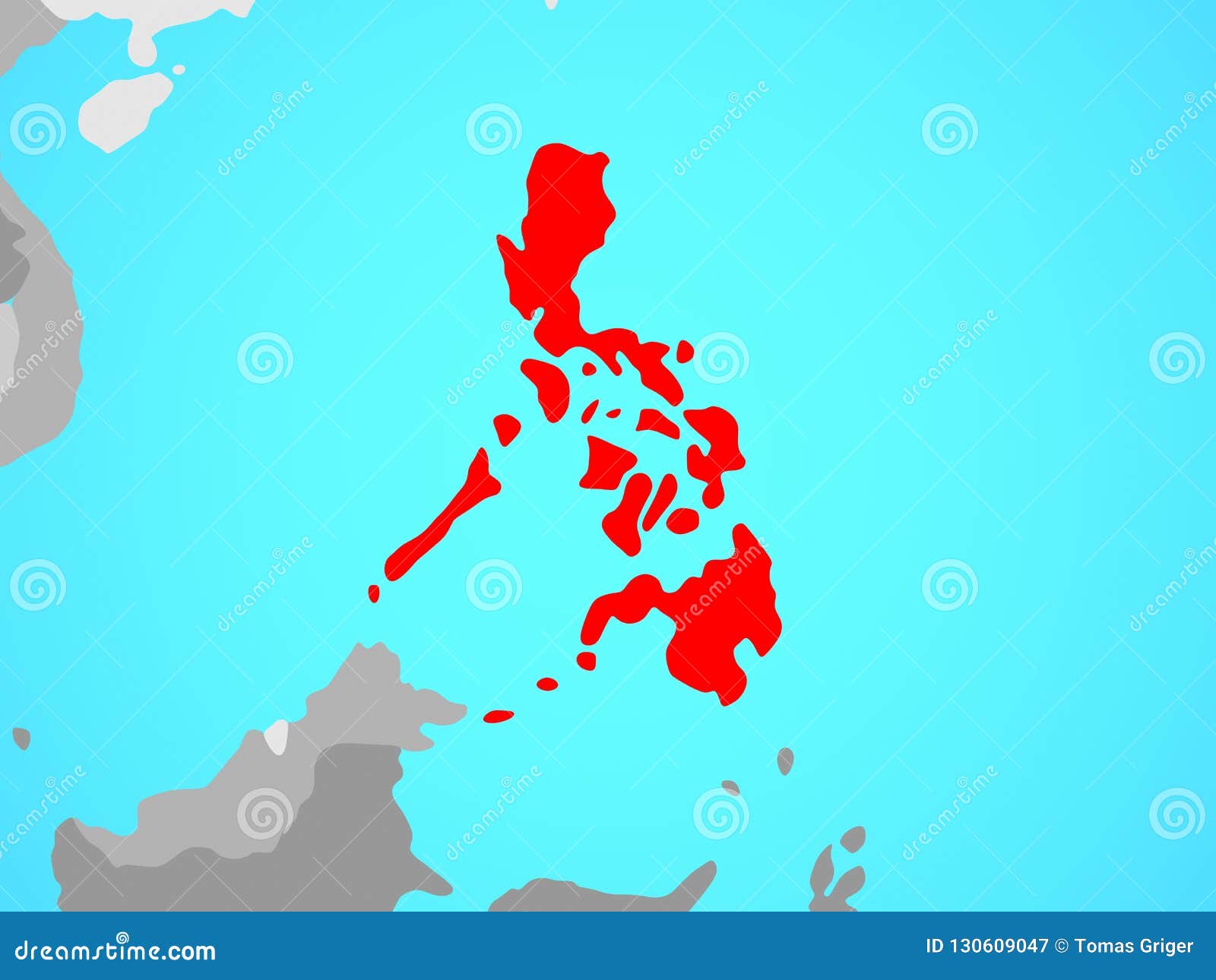 Filipinas no mapa ilustração stock. Ilustração de renda - 130609047