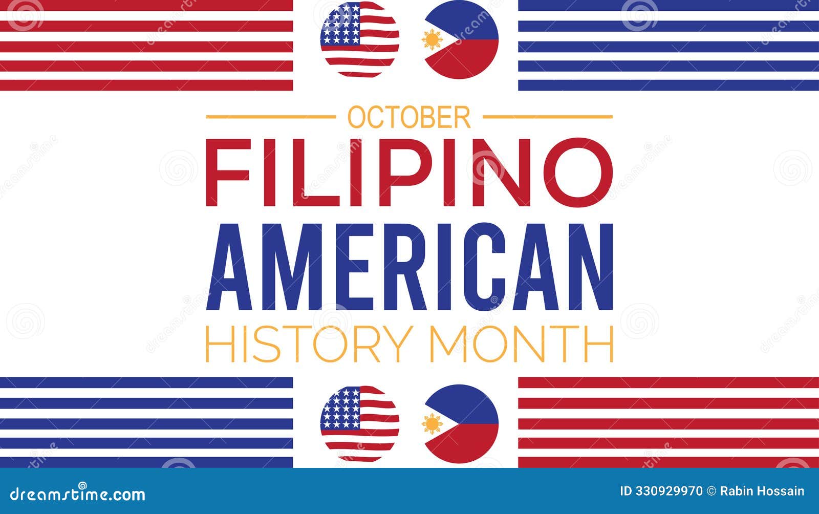 Filipino American History Month. Vector Web Banner, Background, Poster ...