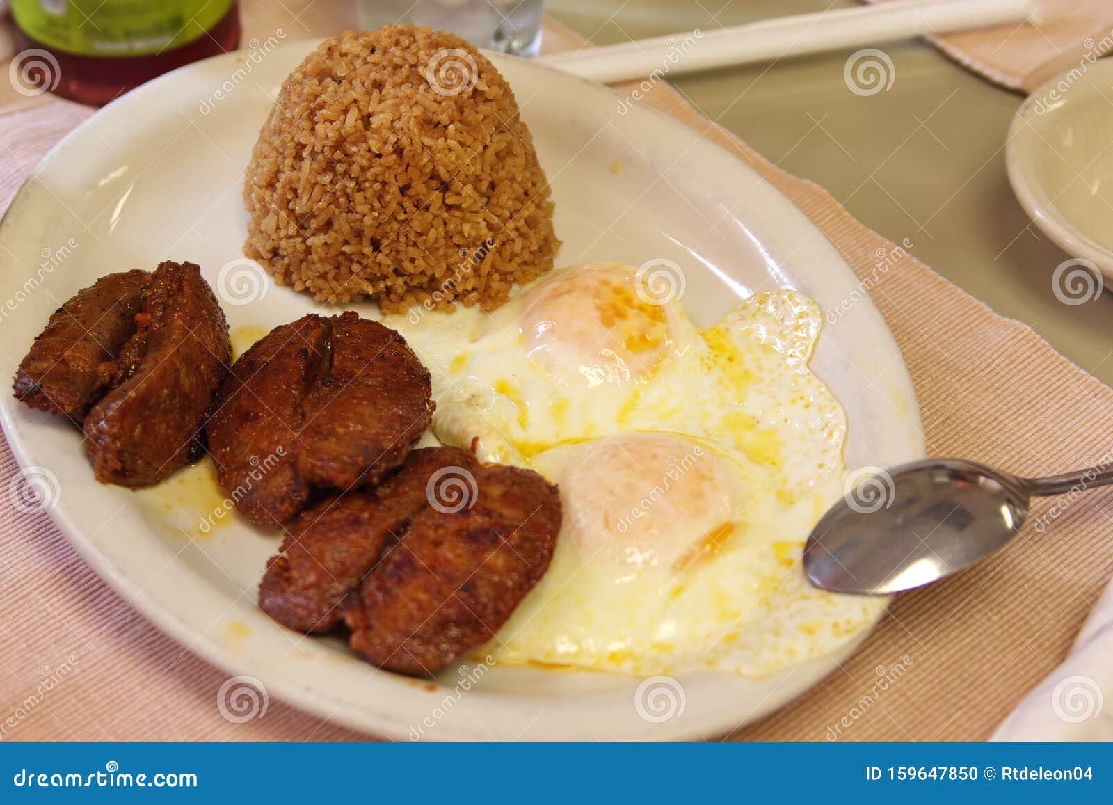 Filipino Breakfast of Sausage and Eggs Stock Photo - Image of ...