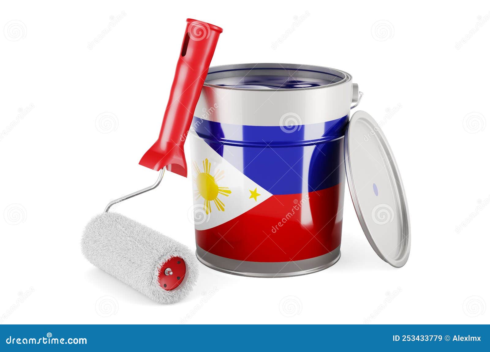 Filipino Flag On Map Cartoon Vector | CartoonDealer.com #2971843