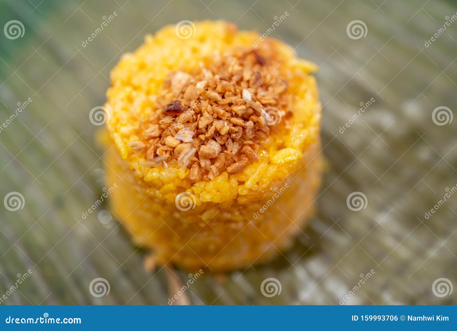 Filipino Popular Food - Java Rice With Garlic Flakes Royalty-Free Stock ...