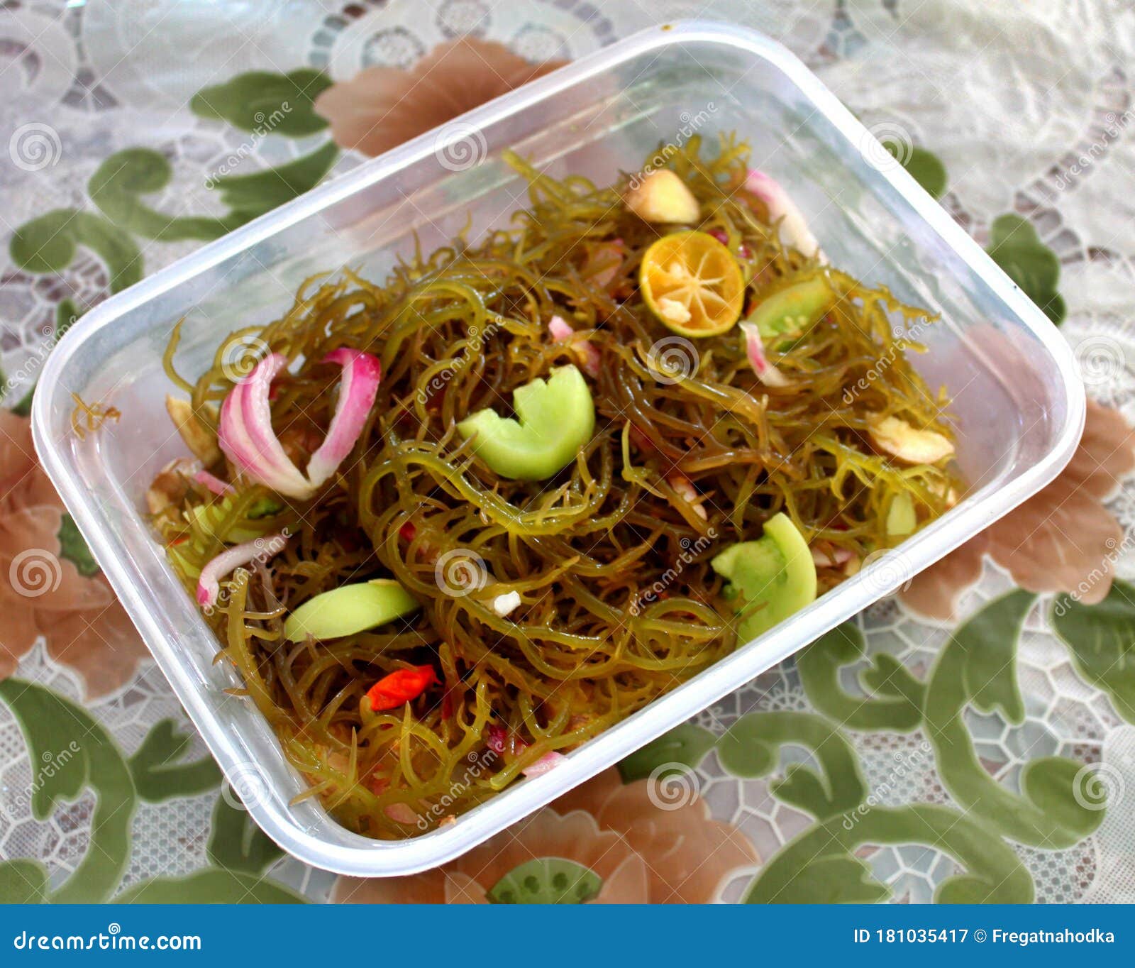 Filipino Seaweed Salad with Vegetables Stock Image - Image of filipino ...