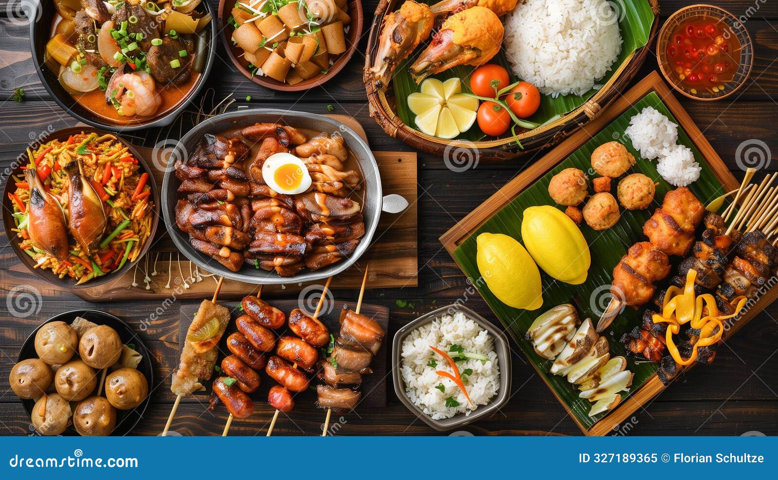 Filipino Traditional Food on the Table Stock Illustration ...