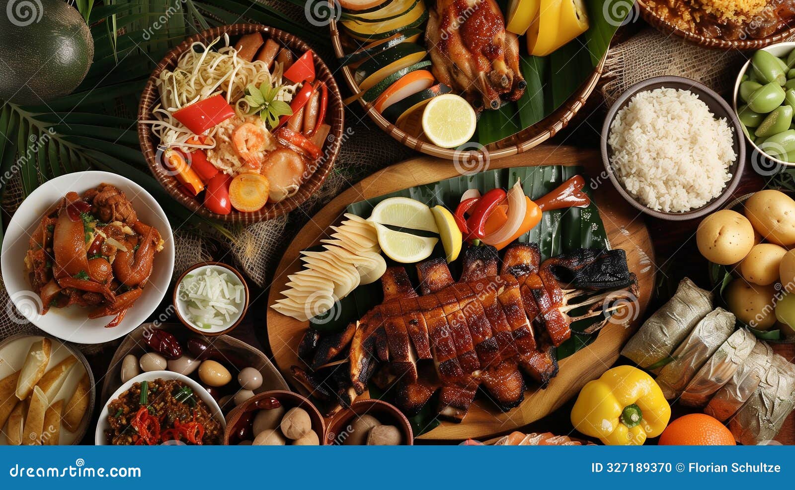 Filipino Traditional Food On The Table Stock Photography ...