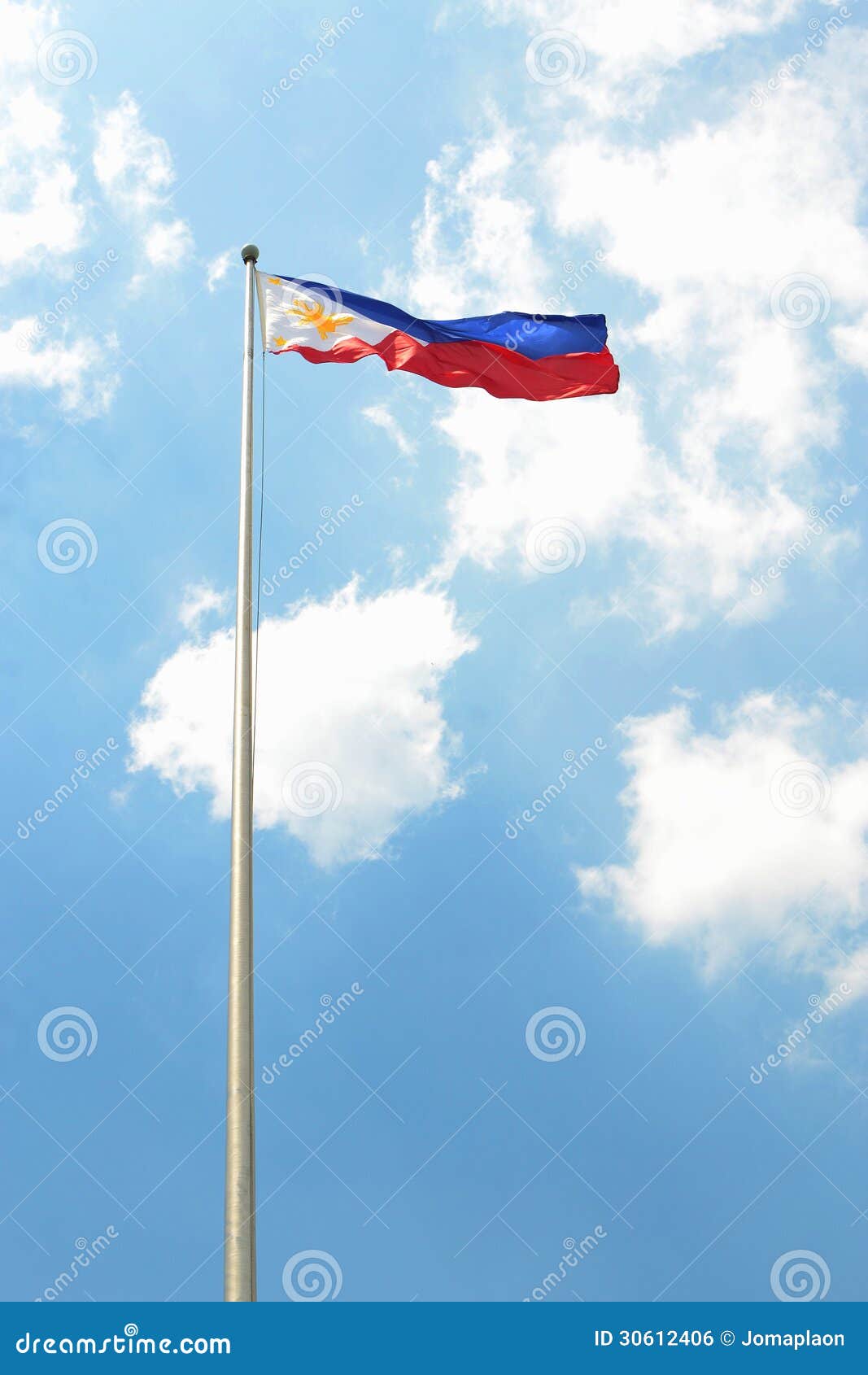 Filippinsk flagga arkivfoto. Bild av nationalitet, nation - 30612406