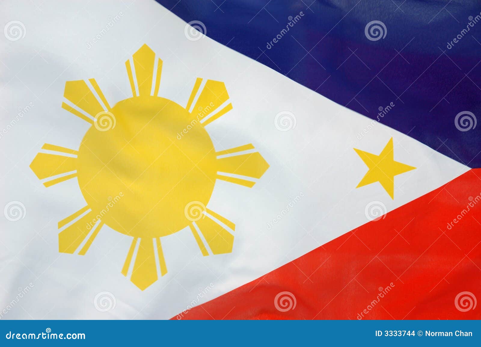 Filippinsk flagga arkivfoto. Bild av nation, färgrikt - 3333744