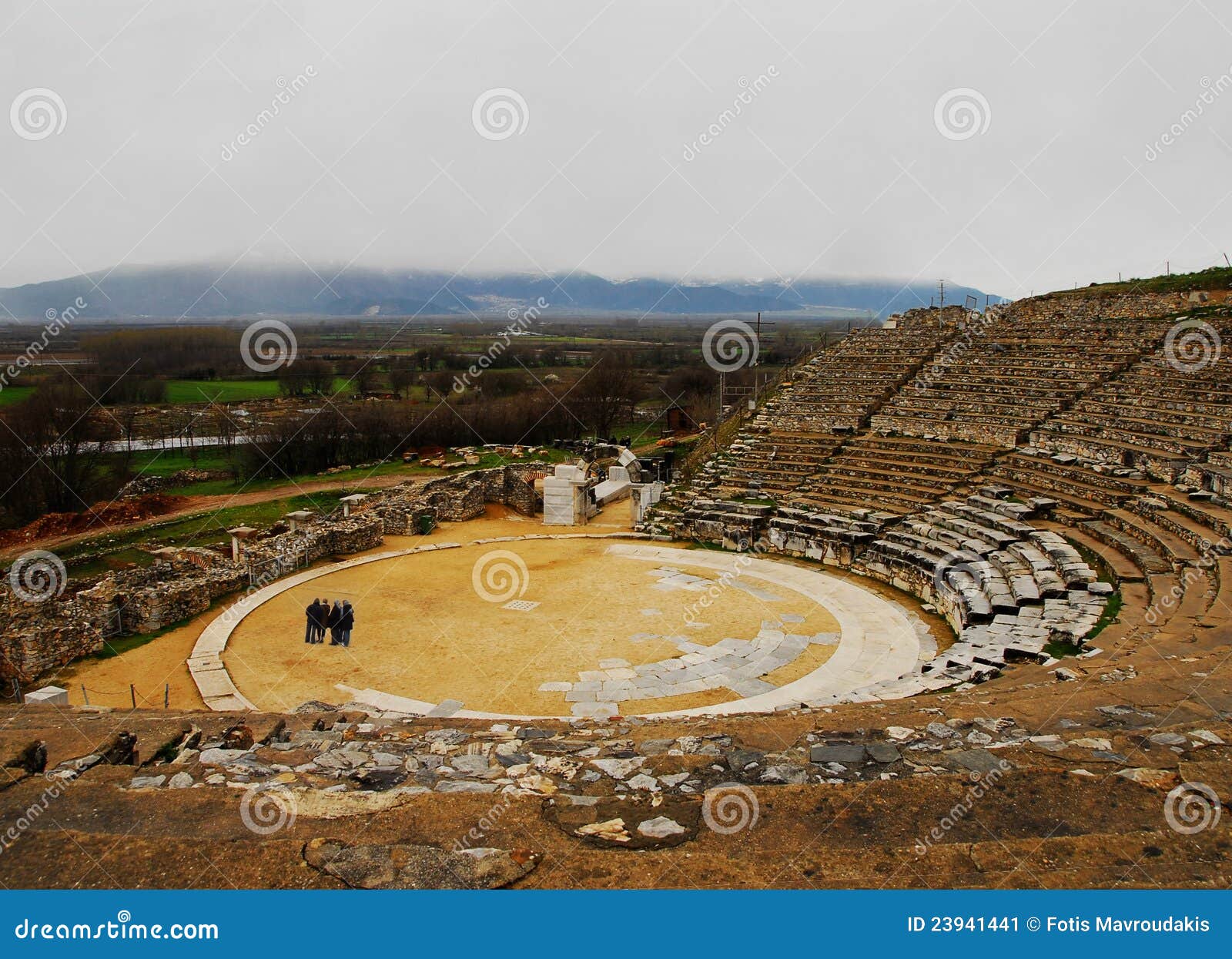 Filippoi Ancient Greek Theater Stock Image - Image of auditorium ...