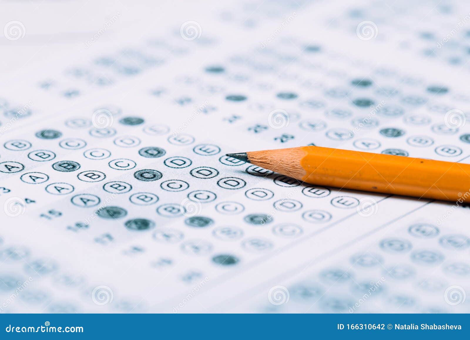 Fill in the Answer Sheet in the Exam with a Pencil Stock Photo - Image ...