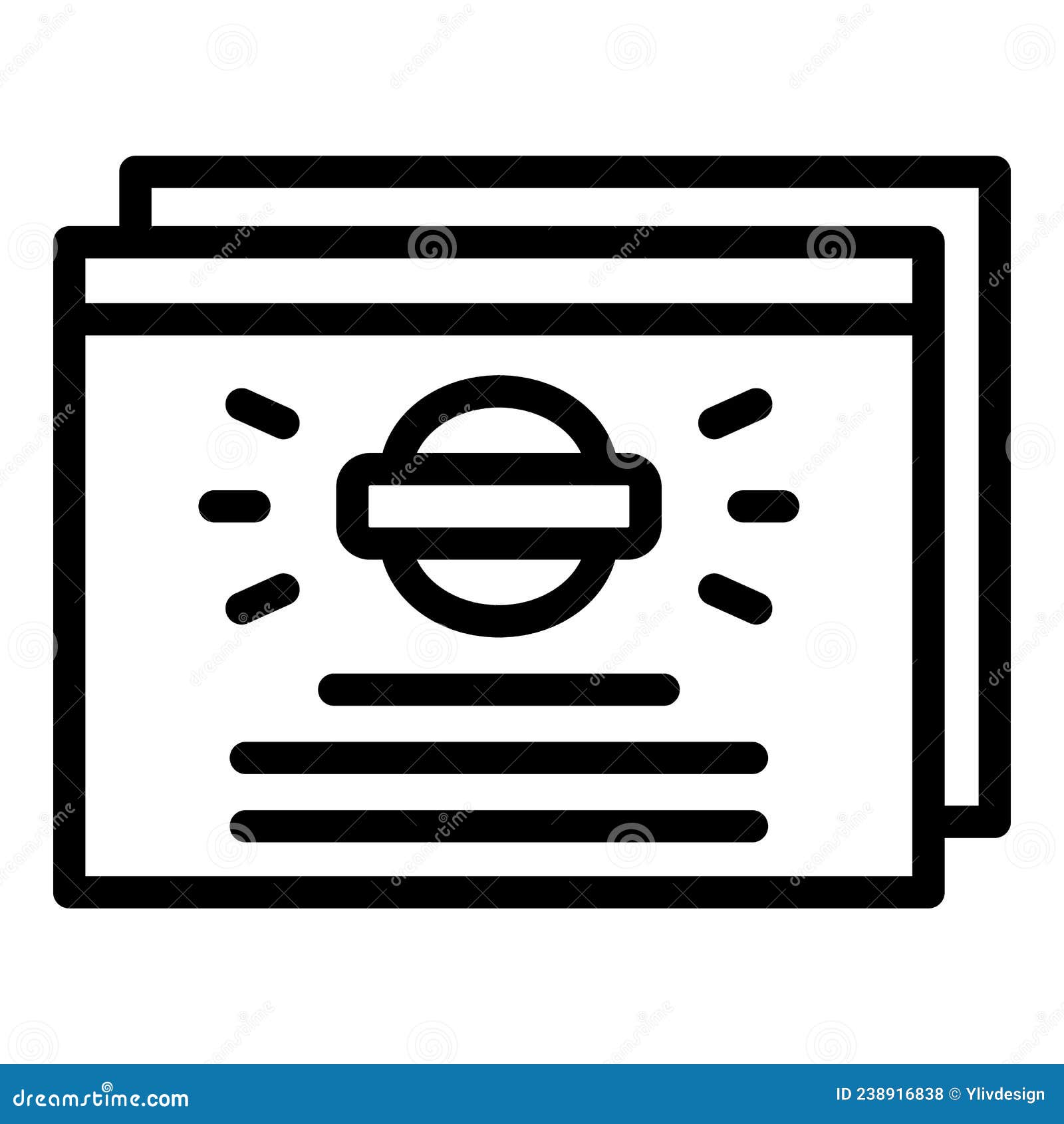 Fill Form Icon Outline Vector. Online Claim Stock Vector - Illustration ...