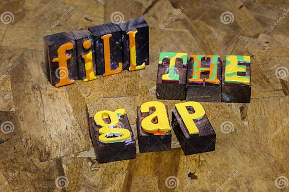 Fill Gap Teamwork Achievement Connection Construction Completion ...