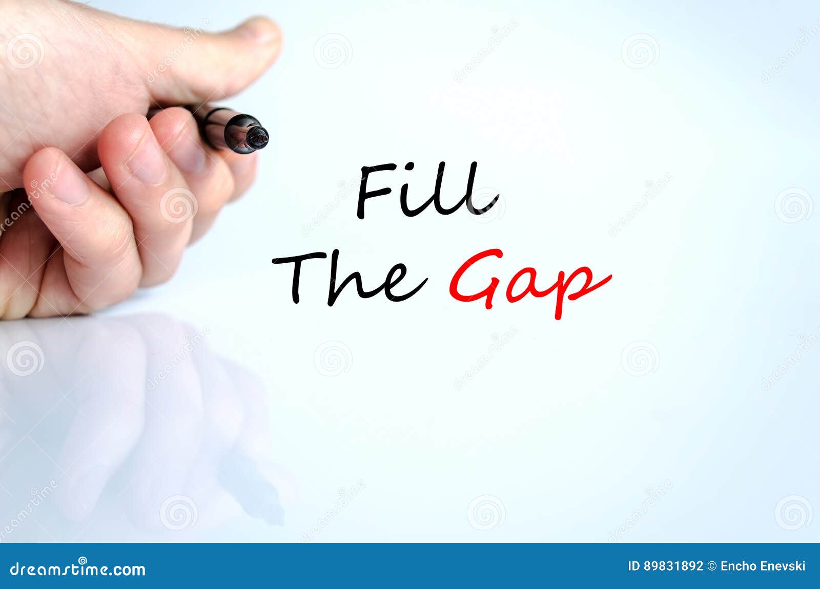 Fill the gap text concept stock photo. Image of lacking - 89831892
