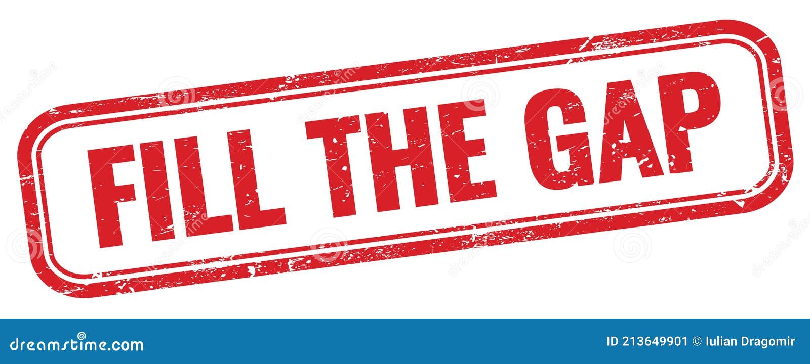 FILL the GAP Text on Red Grungy Vintage Stamp Stock Illustration ...