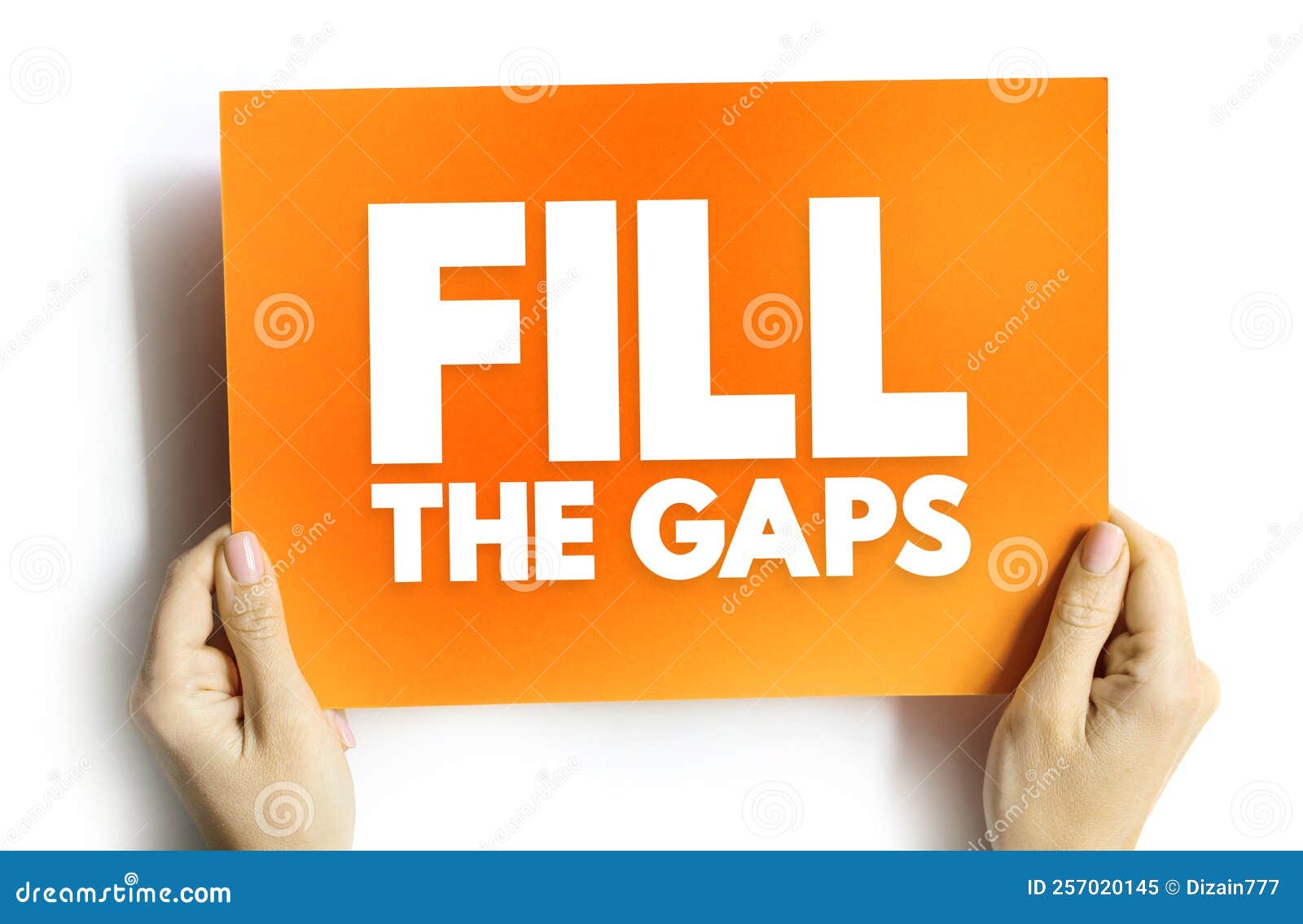 Fill the Gaps Text on Card, Concept Background Stock Image - Image of ...