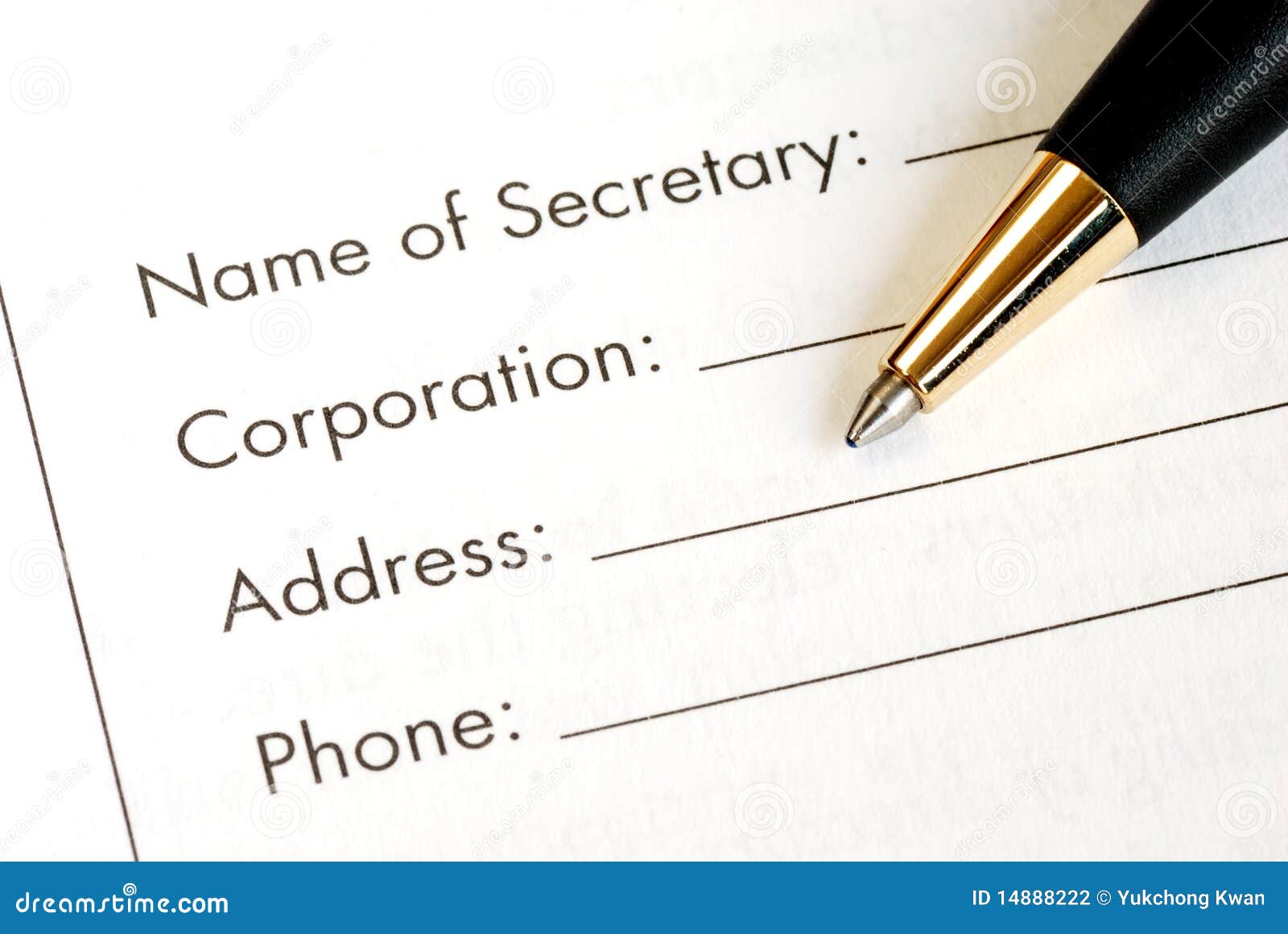 Fill in the information stock photo. Image of minutes - 14888222