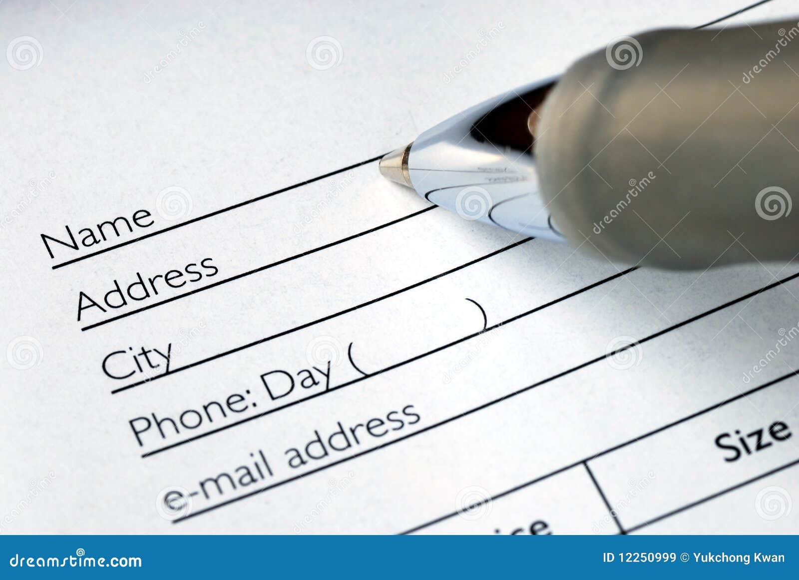 Fill in the Name and Address Stock Image - Image of number, personnel ...