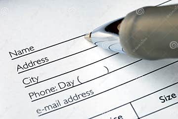 Fill in the Name and Address Stock Image - Image of number, personnel ...